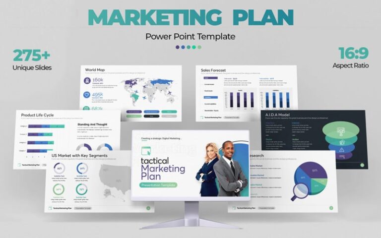 Tactical Marketing Plan PowerPoint Template - Template Witch