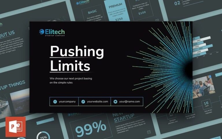 Tech Startup Presentation PowerPoint template - Template Witch