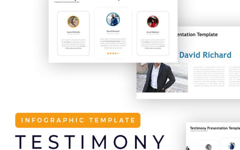 Testimony Presentation - Infographic PowerPoint template - Template Witch