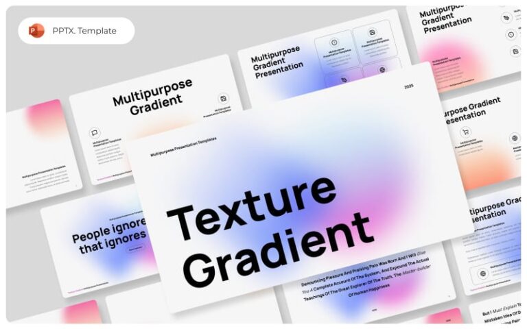 Texture Gradient PowerPoint Presentation Template - Template Witch