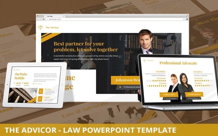 The Advicor - Law Powerpoint Template - Template Witch