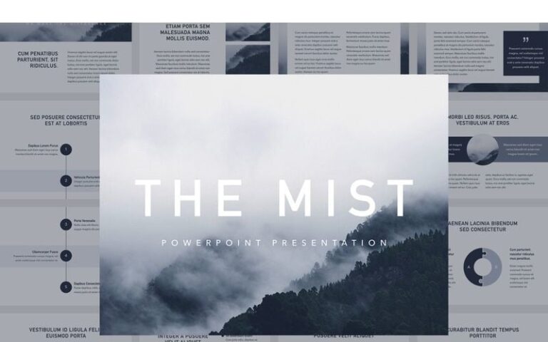 The Mist PowerPoint template - Template Witch