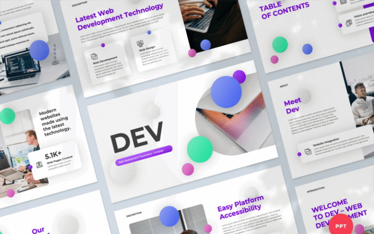 The Web Development Presentation PowerPoint Template - Template Witch