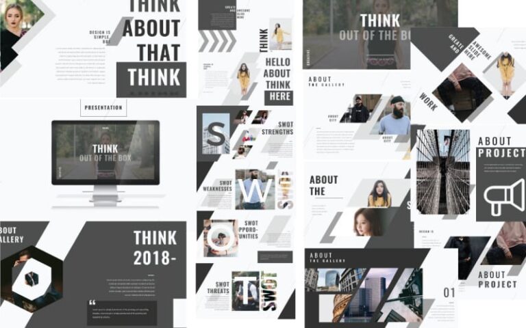 THINK Presentation PowerPoint template - Template Witch