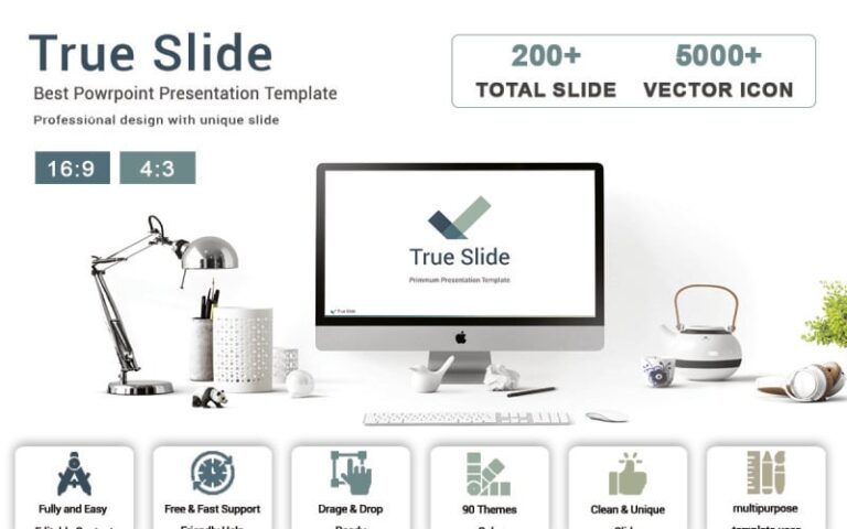 True Slide PowerPoint template - Template Witch