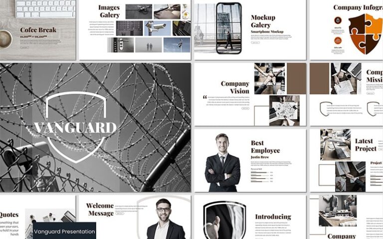 Vanguard PowerPoint template - Template Witch