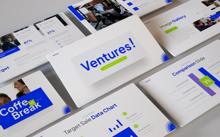 Ventures - Simple Business PowerPoint Template - Template Witch