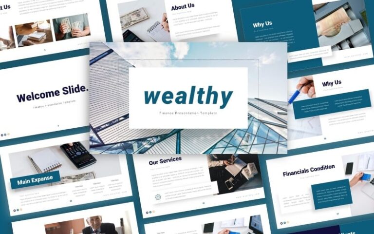 Wealthy Finance Presentation PowerPoint template - Template Witch