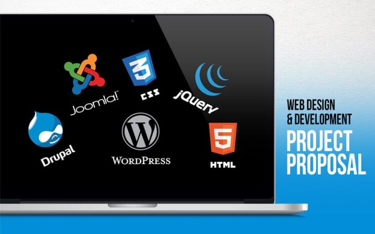 Web Design & Development - Project Proposal PowerPoint template - Template Witch