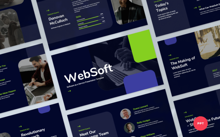 WebSoft - SaaS Presentation PowerPoint Template - Template Witch