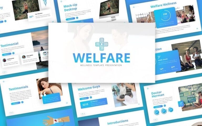 Welfare - Wellness Multipurpose PowerPoint Template - Template Witch