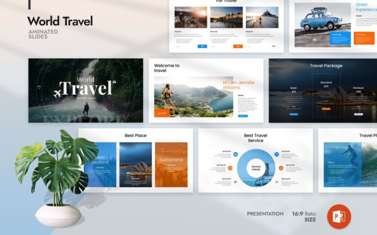 World Travel Presentation Template - Template Witch