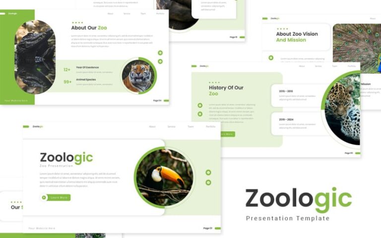 Zoologic - Zoo Powerpoint Template - Template Witch